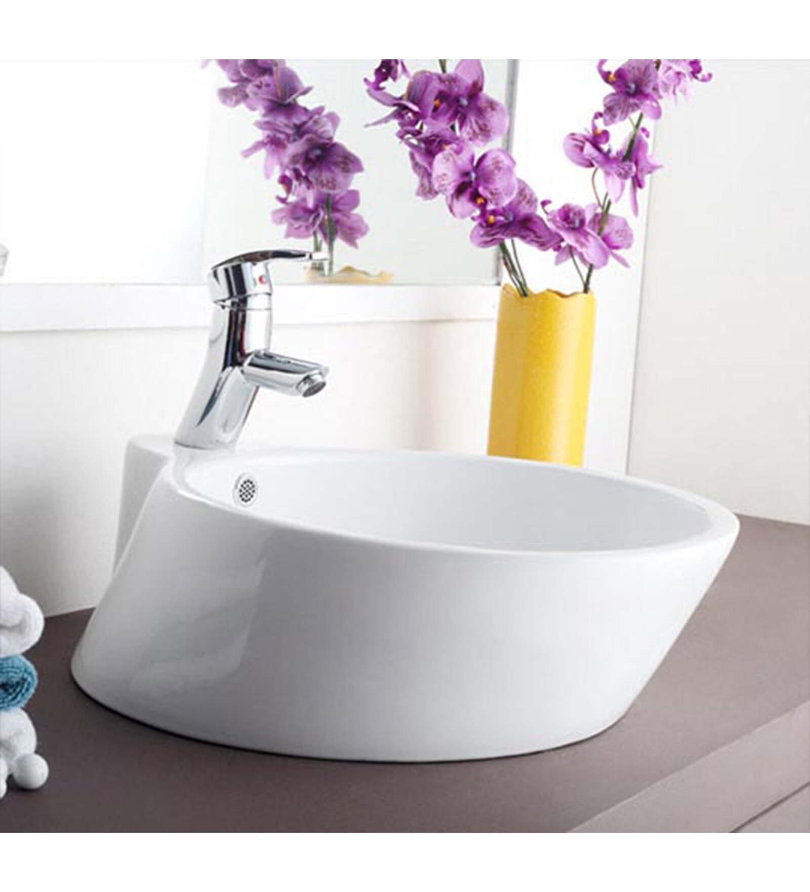 Buy Hindware Venenzia Ceramic Table Top Wash Basin (Model No: 91011 ...