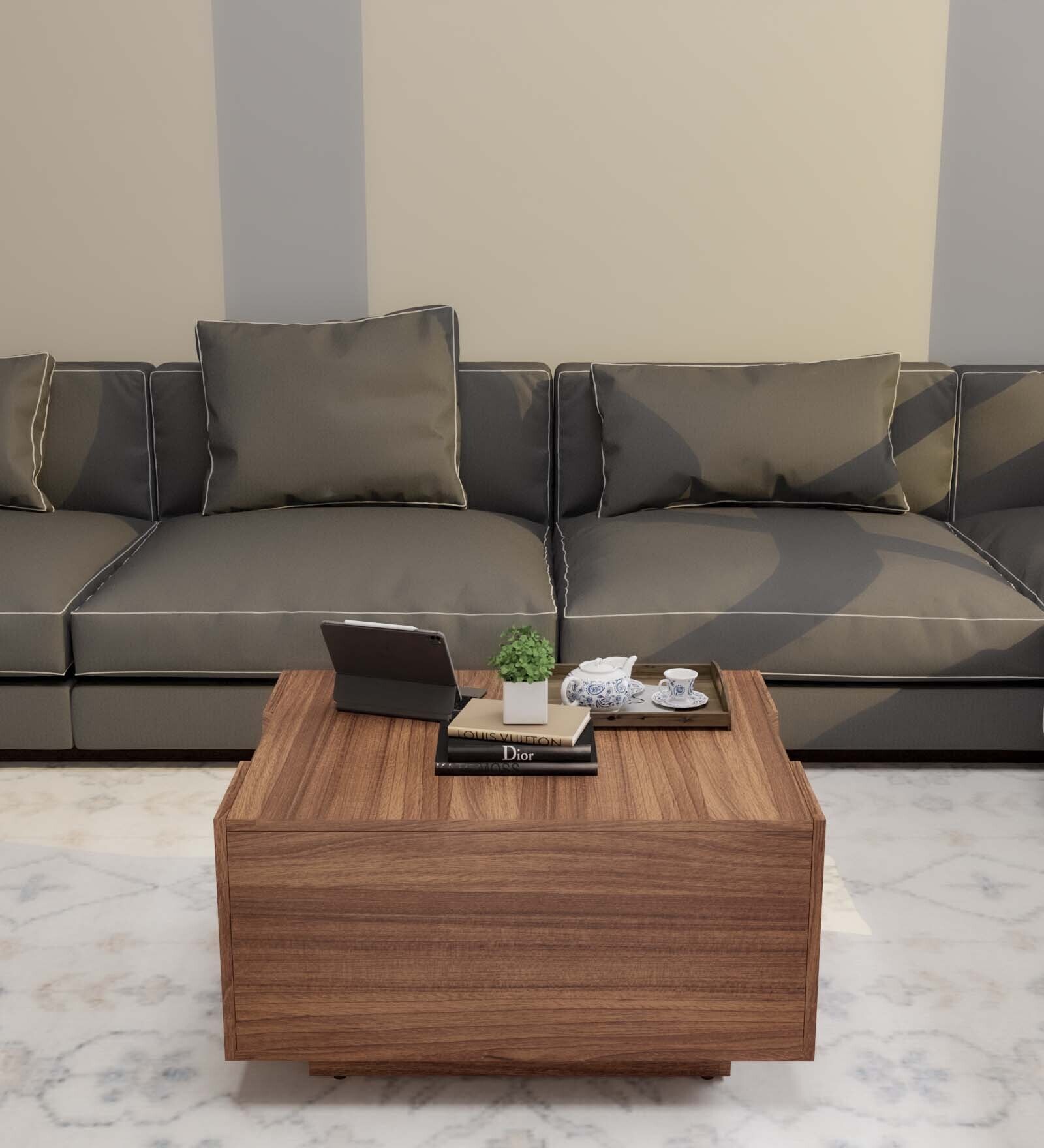 Buy Hyde Coffee Table with Storage In Leon Teak Finish at 38% OFF by ...