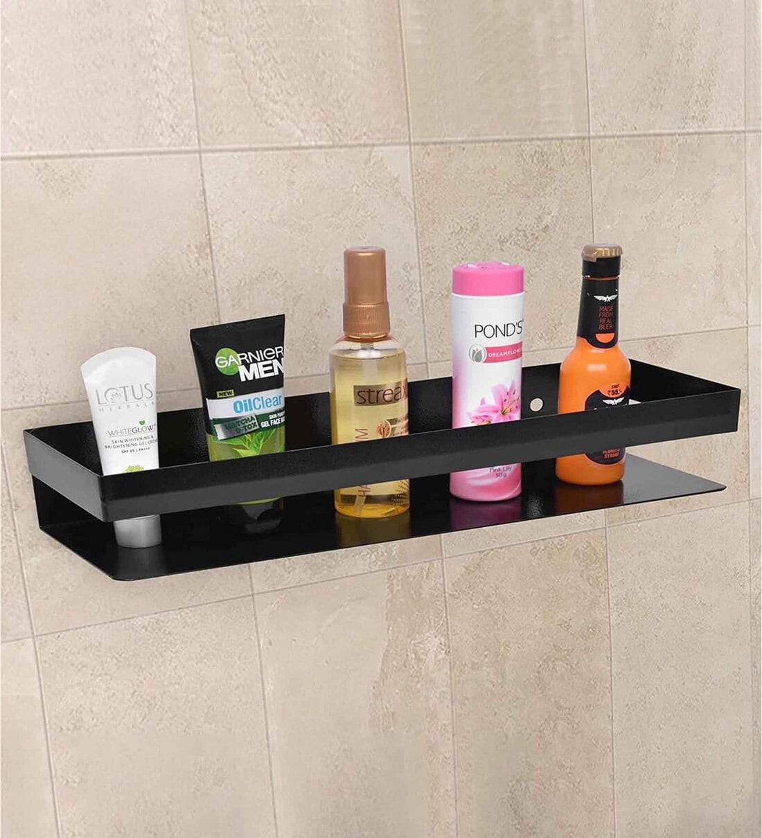 Buy Imperial Metal Bathroom Shelf In Black By Klaxon Online - Modern ...