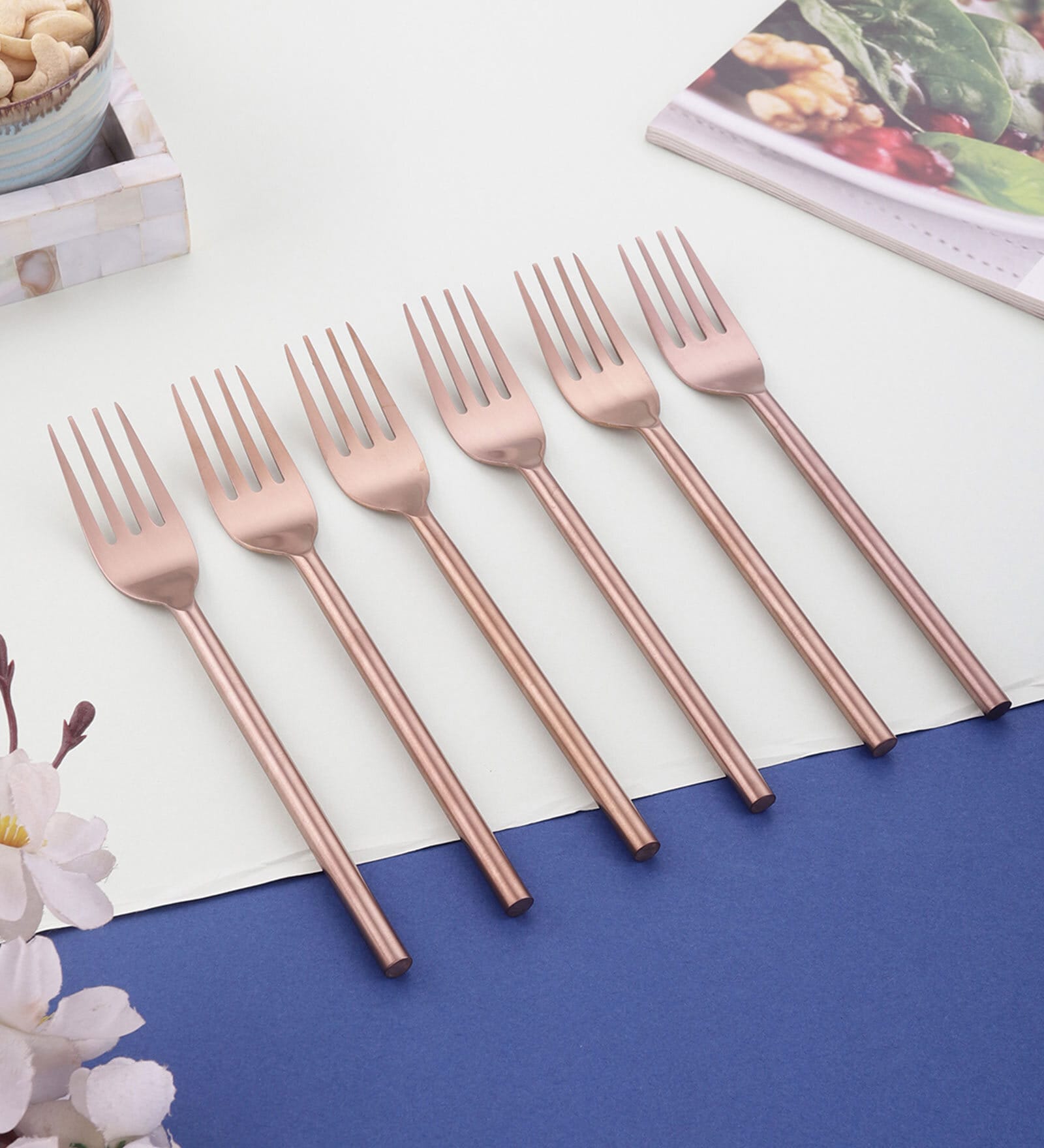 Buy Imperial Brown Stainless Steel (Set of 6) Fork Set at 45% OFF by ...