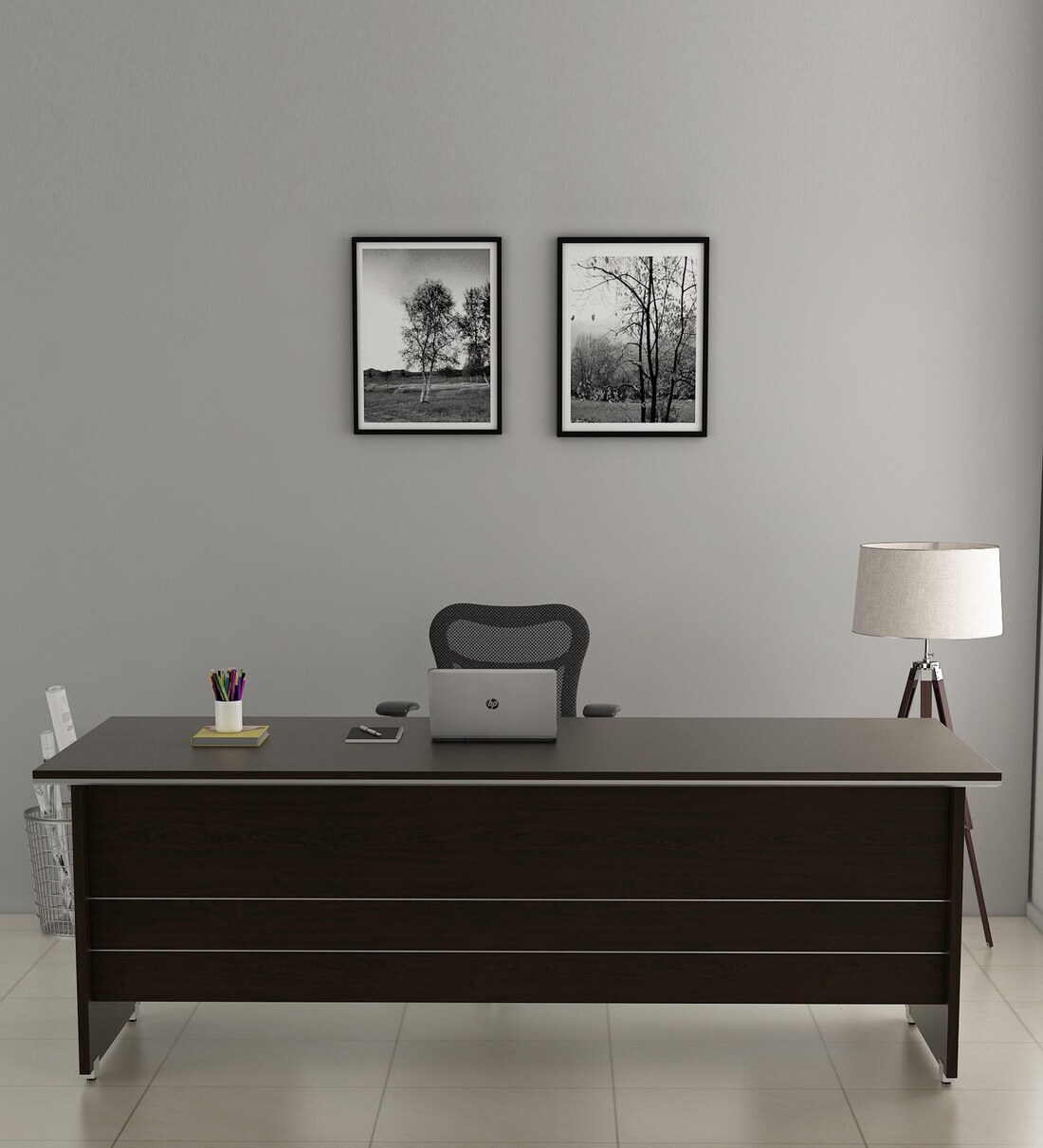 Buy Integra Wide Executive Desk in Vermount Finish Online - Executive Desks - Office Tables ...