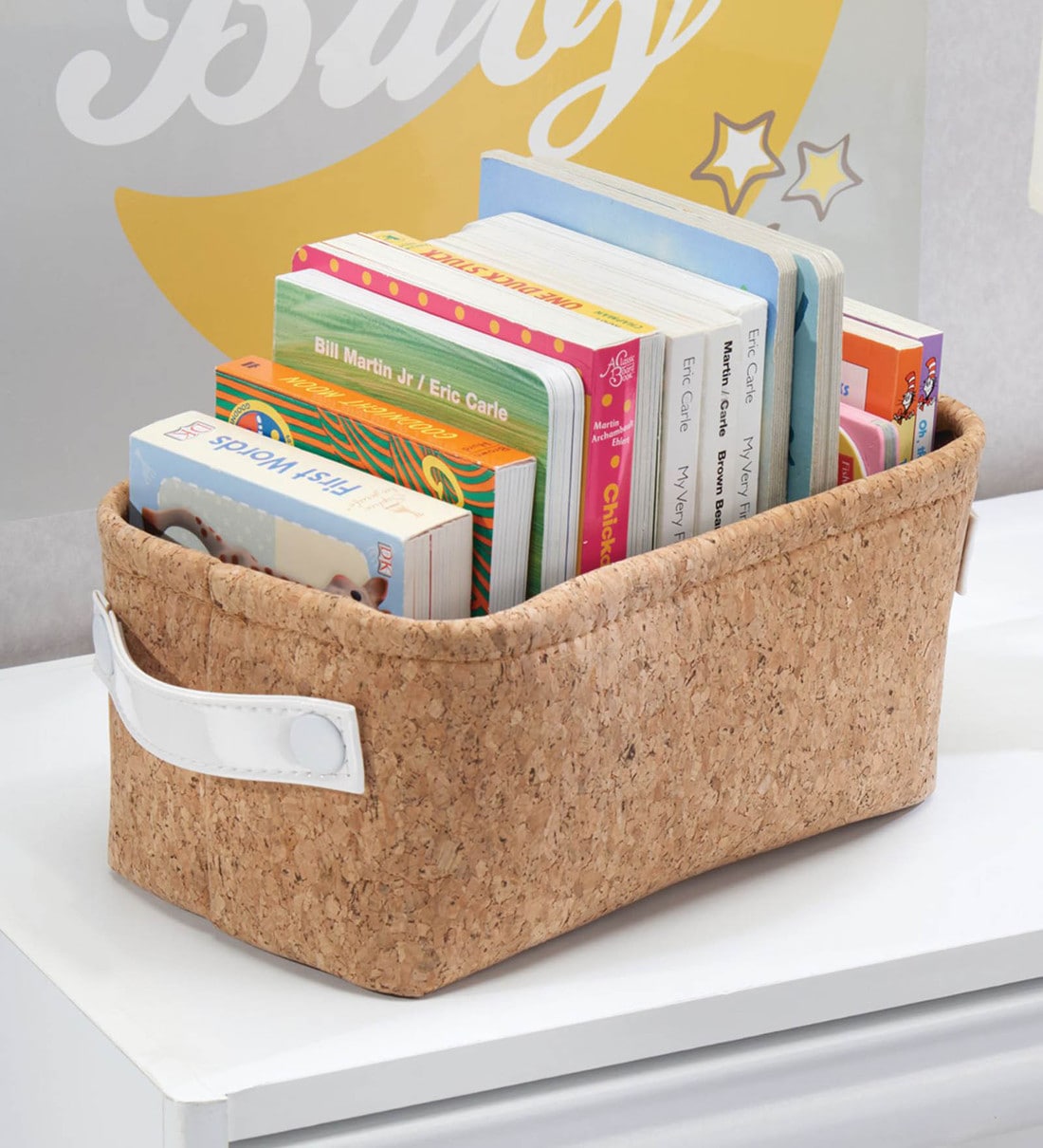 Buy Interdesign Quinn Cork & White Small Bathroom Storage Bin Online ...