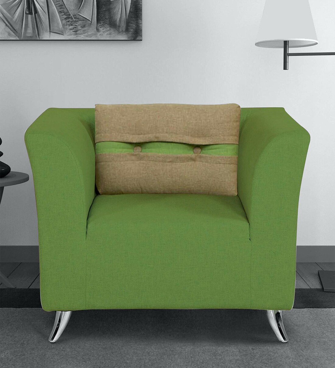 Buy Iowa 1 Seater Sofa in Pear Green colour at 20% OFF by Furnitech ...