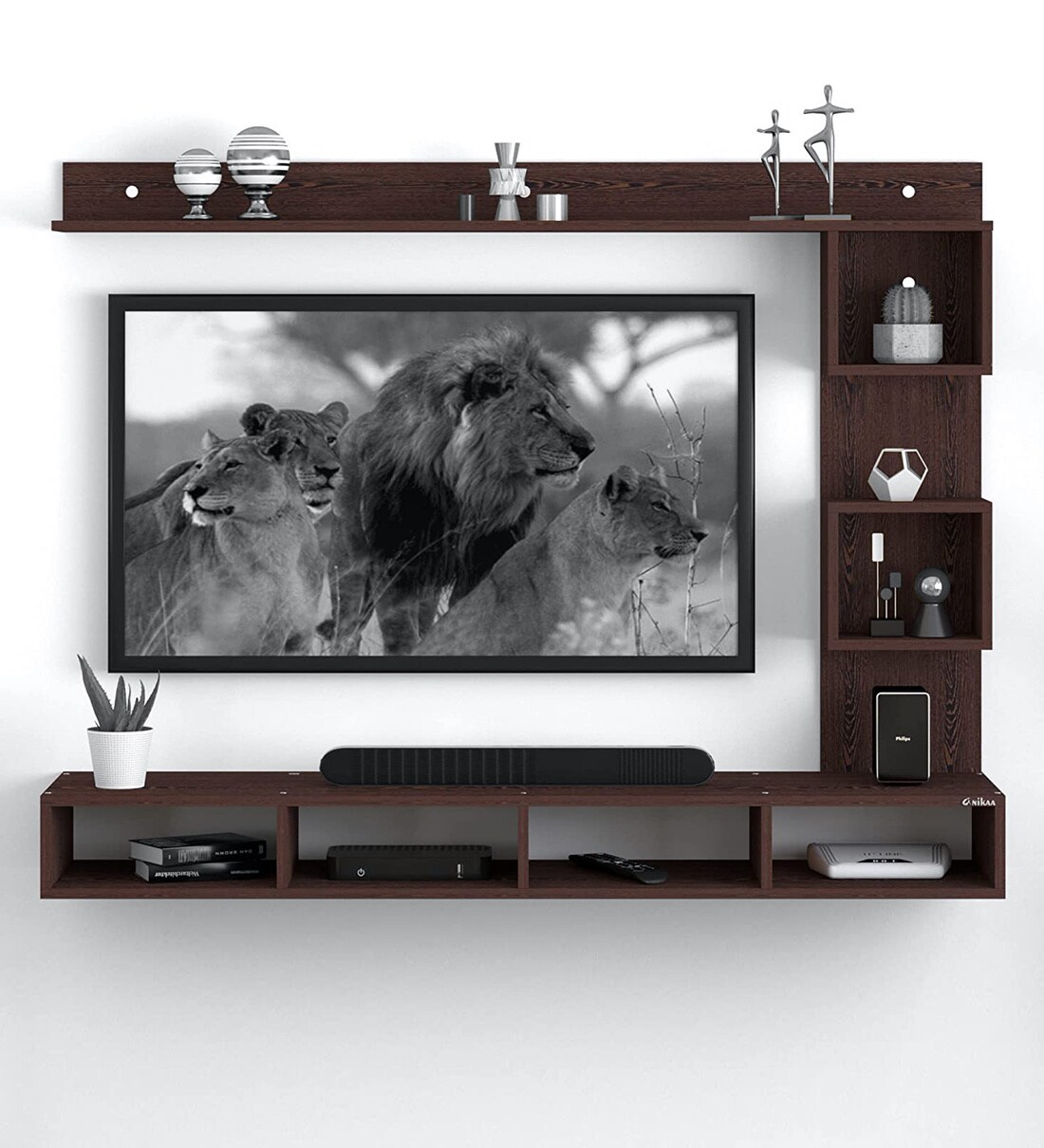 Buy Irina Wall Mount TV Unit For TV Upto 43\ in Wenge Finish Online ...
