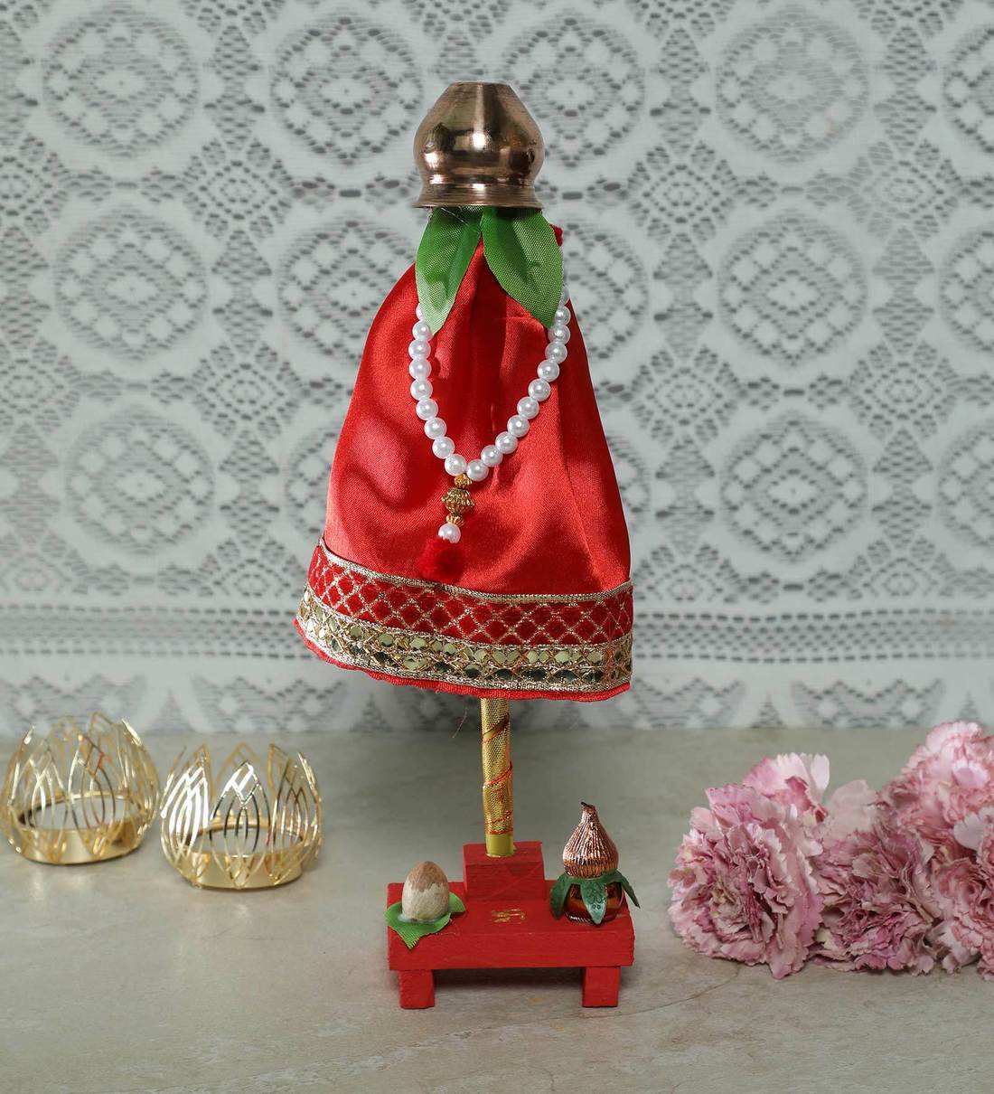 Buy Red Ready Made Gudi Showpiece at 40% OFF by Itiha | Pepperfry