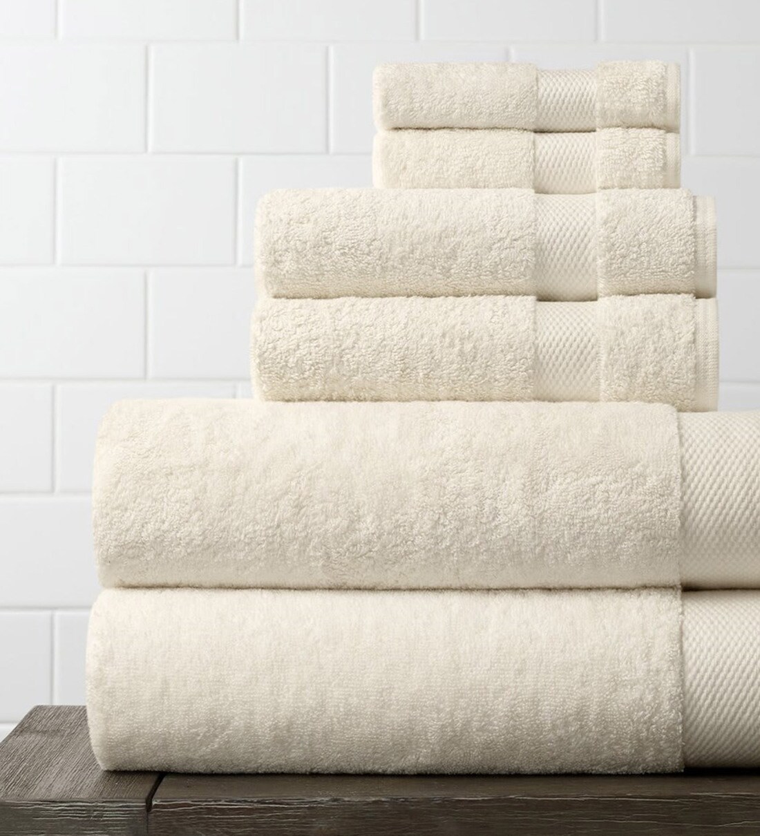 Buy Ivory Solid 700 GSM Cotton Towels (Set of 6) By Amouve at 100% OFF ...