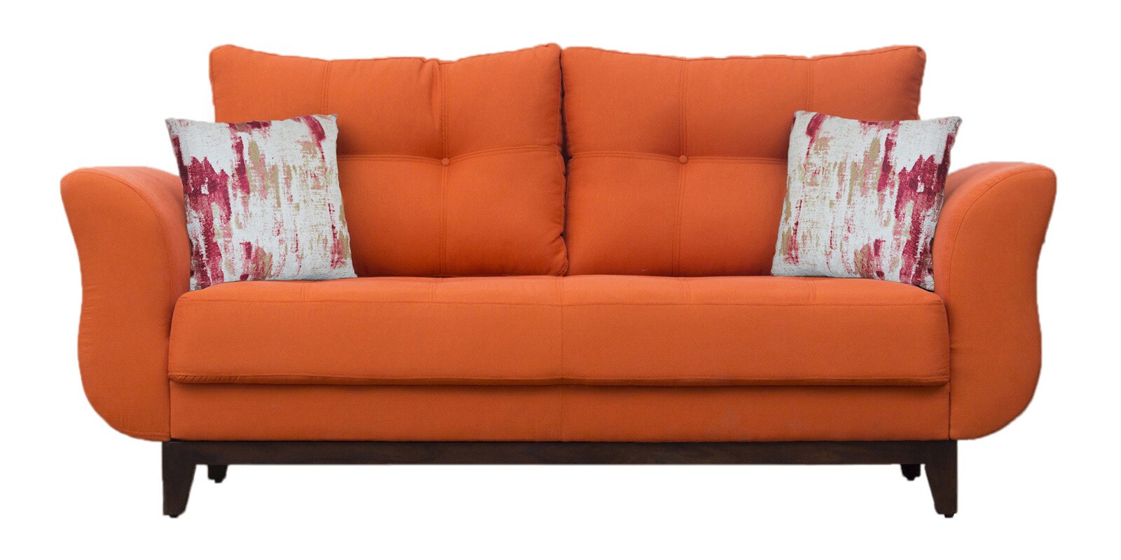 Buy Izaac Fabric 3 Seater Sofa in Orange Colour at 70% OFF by Tweak ...