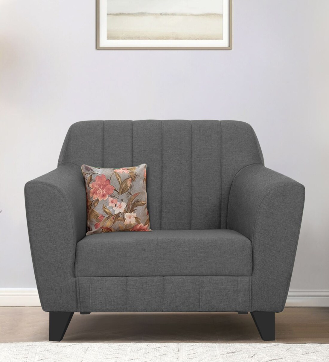 Buy Java Fabric 1 Seater Sofa In Grey Colour at 44% OFF by Trevi ...