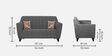 Buy Java Fabric 2 Seater Sofa In Grey Colour Online - Contemporary 2 ...