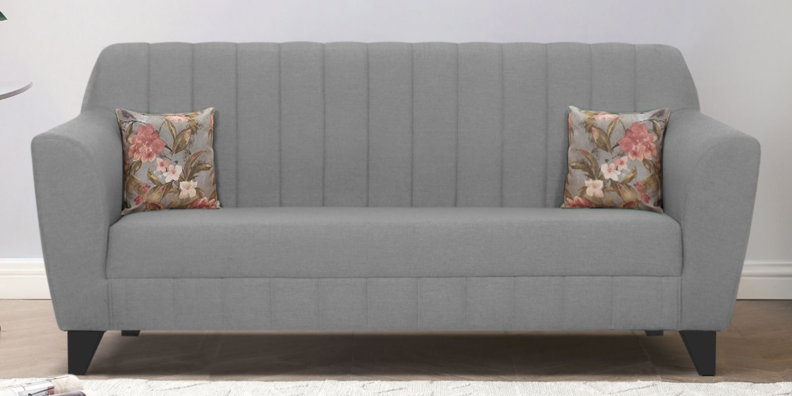 Buy Java Velvet 3 Seater Sofa In Grey Colour at 52% OFF by Trevi ...