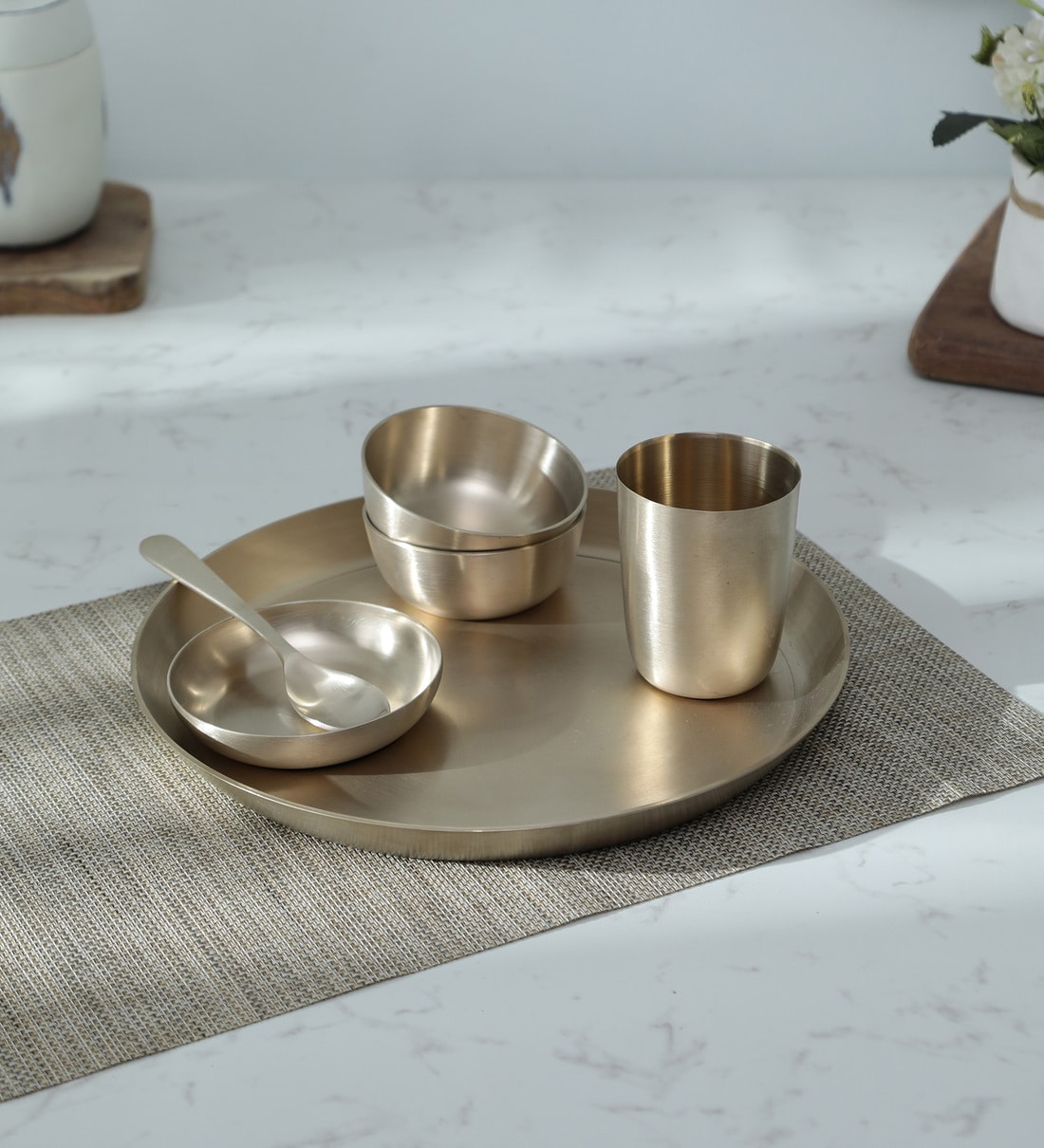 Buy Kansa Cochin 11 Inch Gold Bronze Dinner Plate at 13% OFF by ...