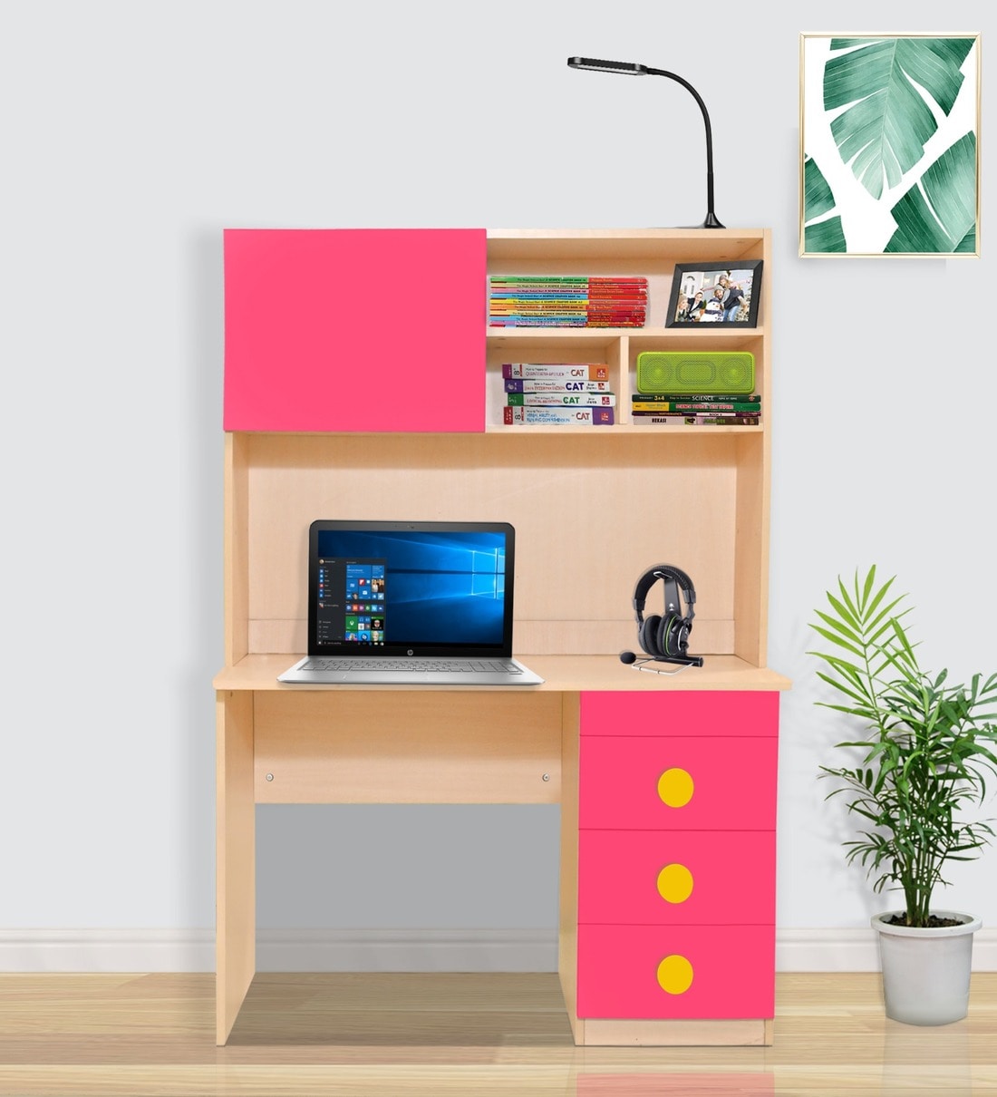 Buy Kevin Kids Study Table In Pink Colour at 20% OFF by YiPi Online ...