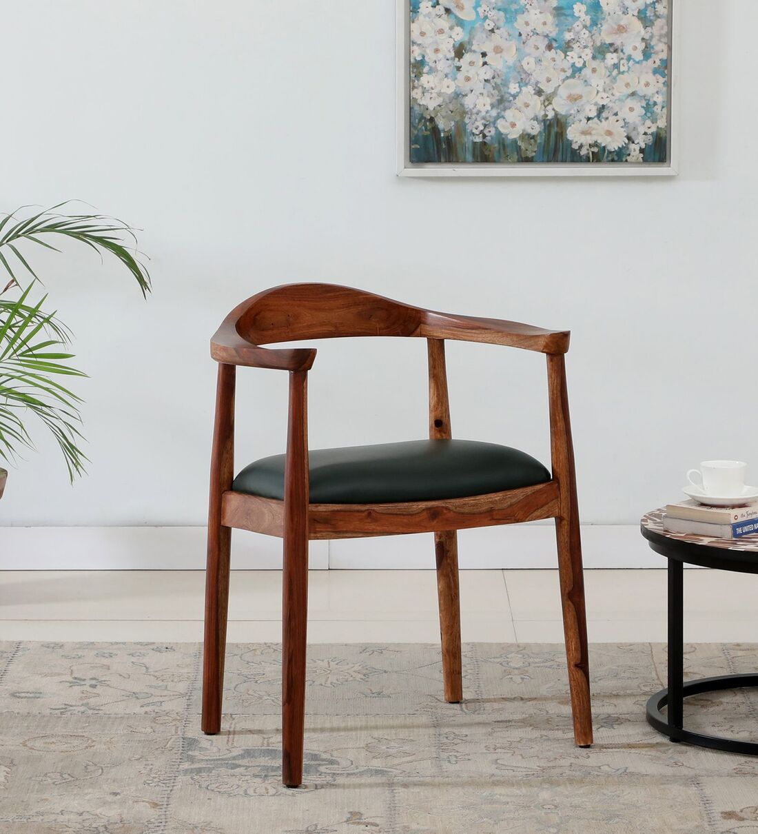 Buy Kharkov Sheesham Wood Arm Chair In Rustic Teak Finish at 17% OFF by ...