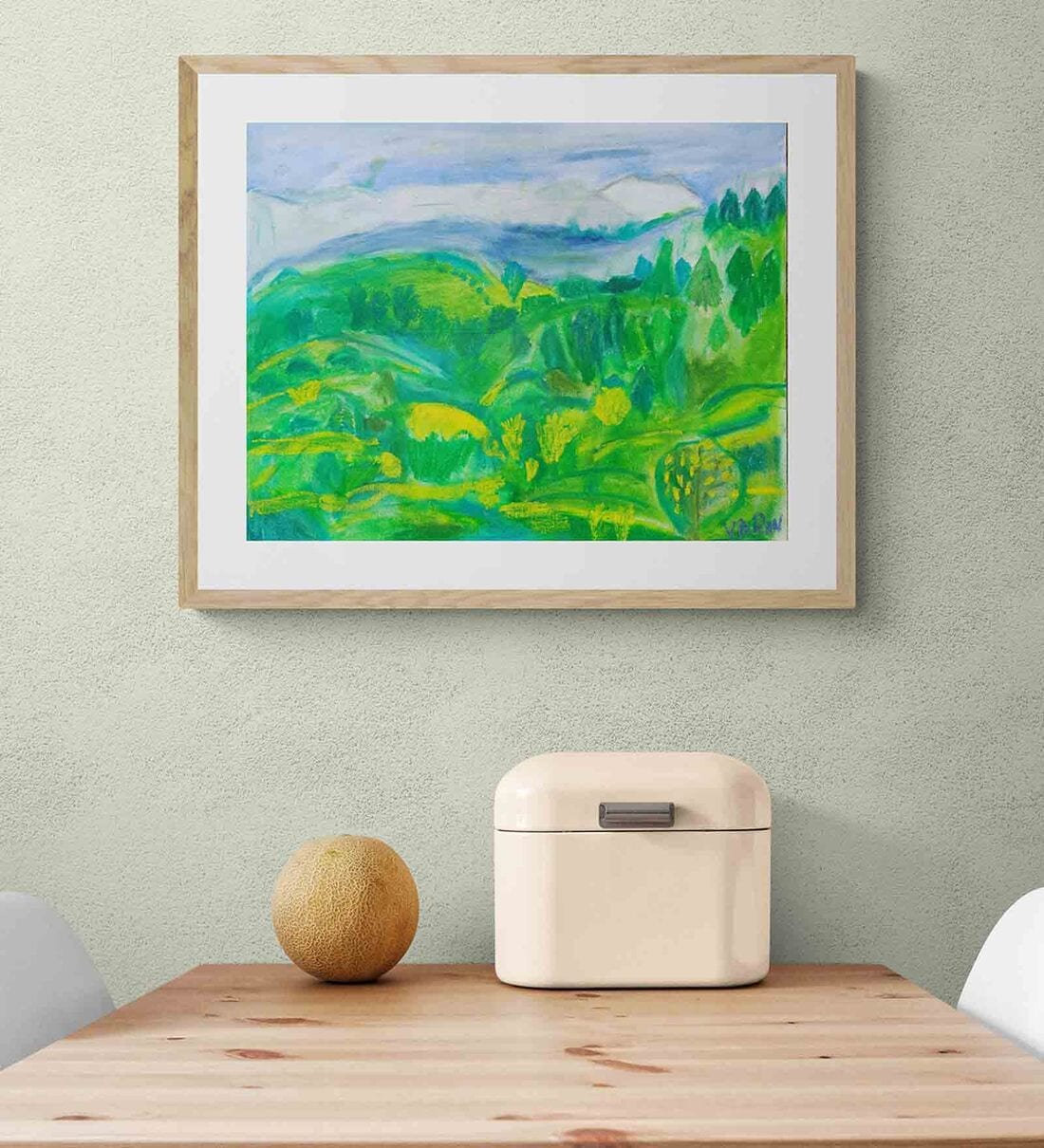 Buy Kodaikanal View Handmade Oil Pastel On Canvas Painting Online ...