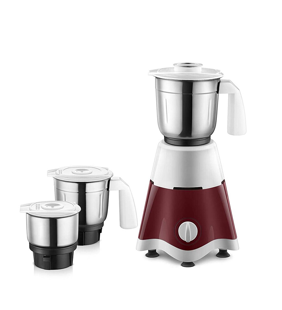 Buy KUTCHINA 500W Mixer Grinder for Kitchen with 3 Jars (White, Maroon ...