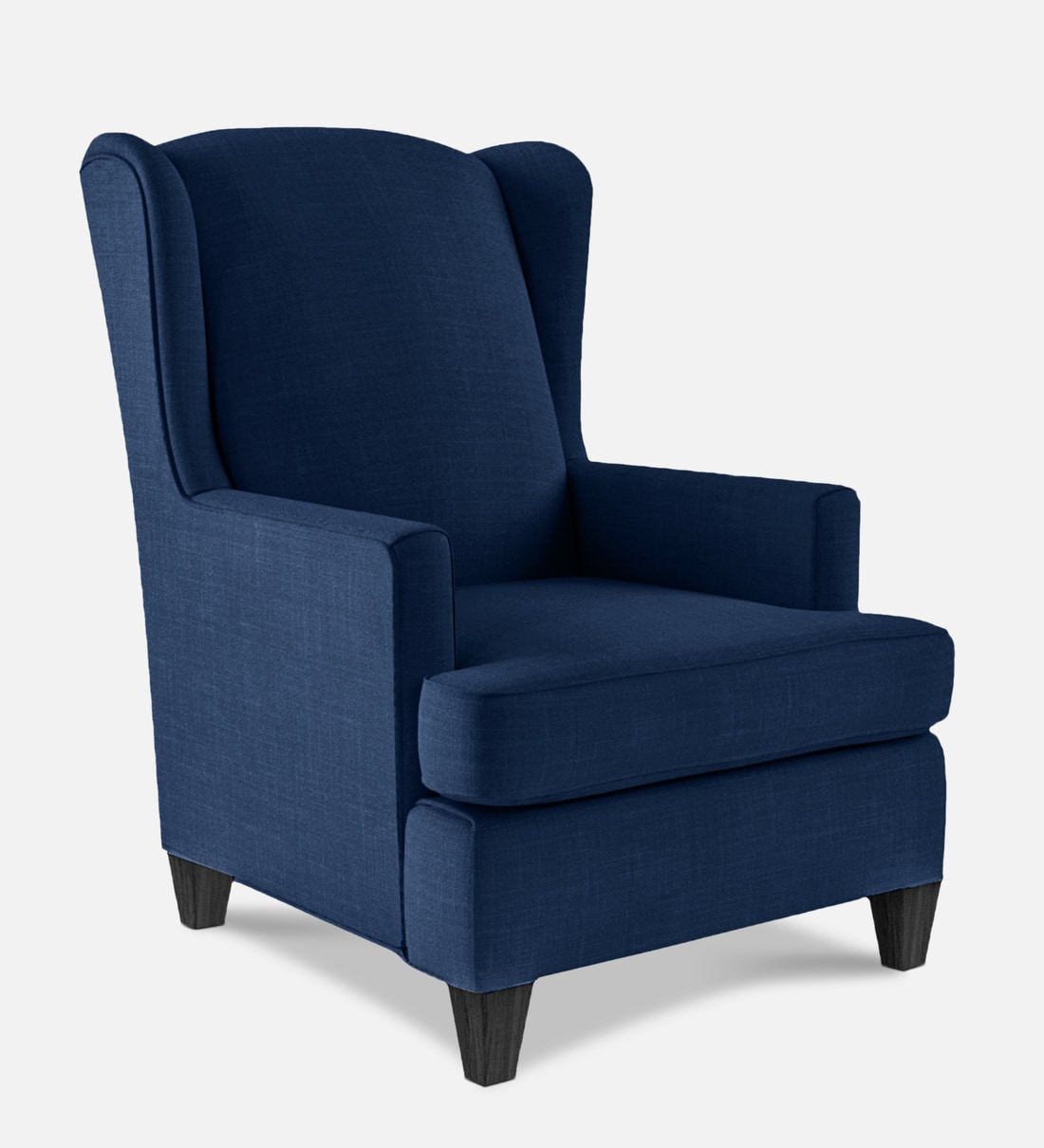Buy Liban Fabric Wing Chair in Royal Blue Colour Online - Wing Chairs ...