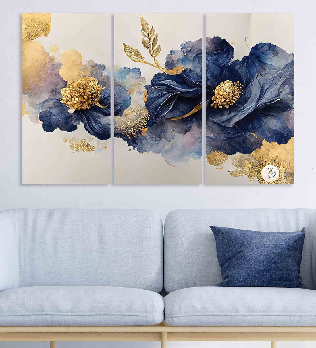 Buy Lavender Flowers Multicolour Canvas (Set of 3) Art Panels at 70% ...