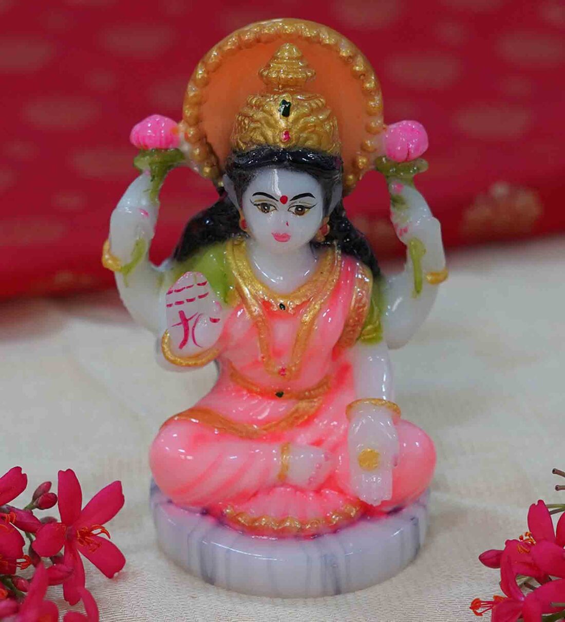 Buy Laxmi Handpainted Idol at 35% OFF by Chaque Decor | Pepperfry