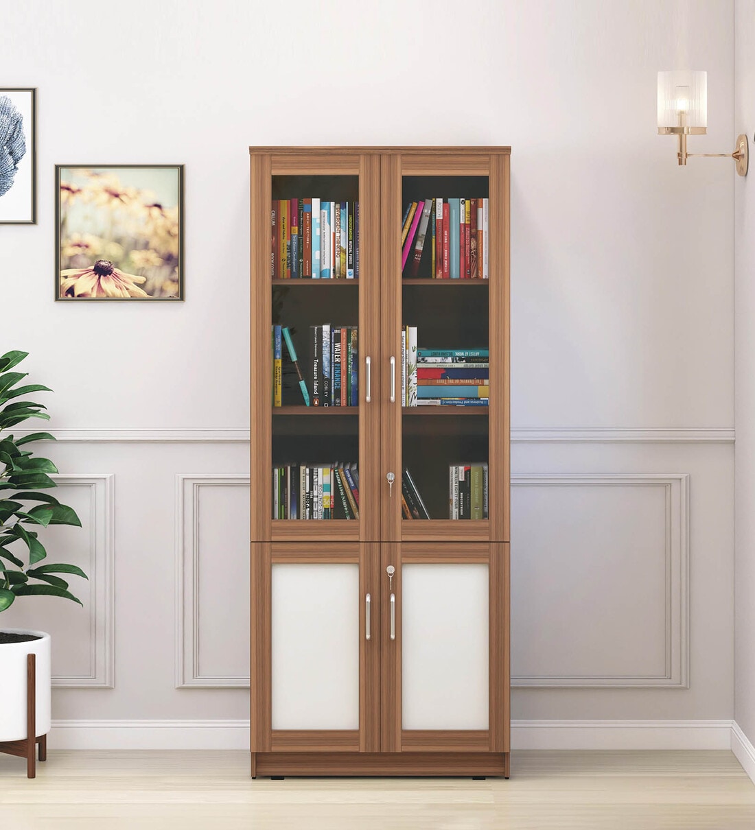 Buy Leader Book Case in Leon Teak Finish at 48% OFF by Neudot | Pepperfry