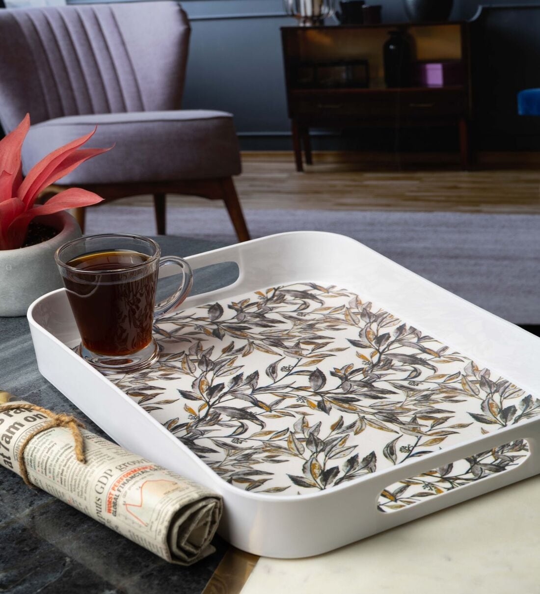 Buy Contemporary Porcelain Serving Tray by White Gold at 50% OFF by ...