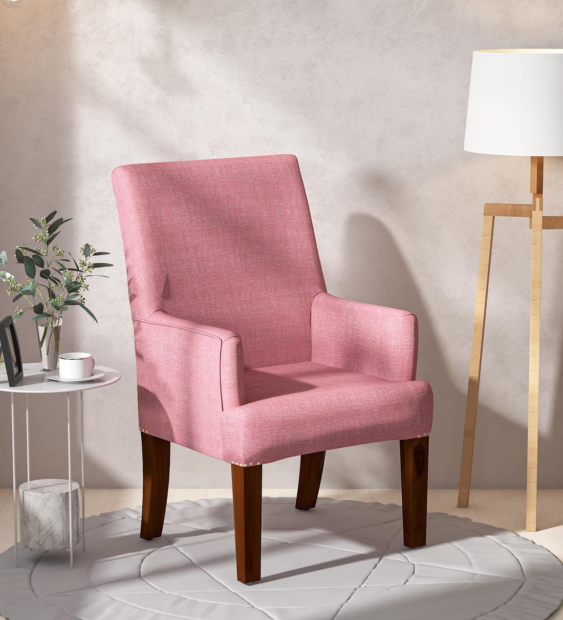 Buy Lipetsk Fabric Arm Chair In Pink Colour at 12% OFF by Woodsworth ...
