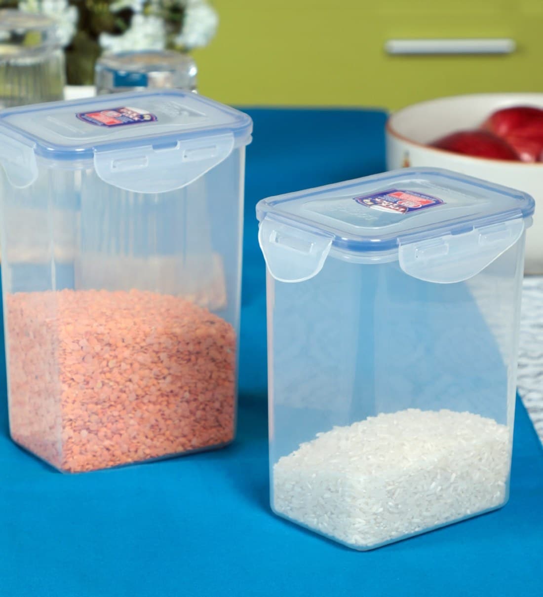 Buy 1.2 Ltr & 1.3 Ltr Plastic Storage Container Set of 2 By Lock & Lock ...