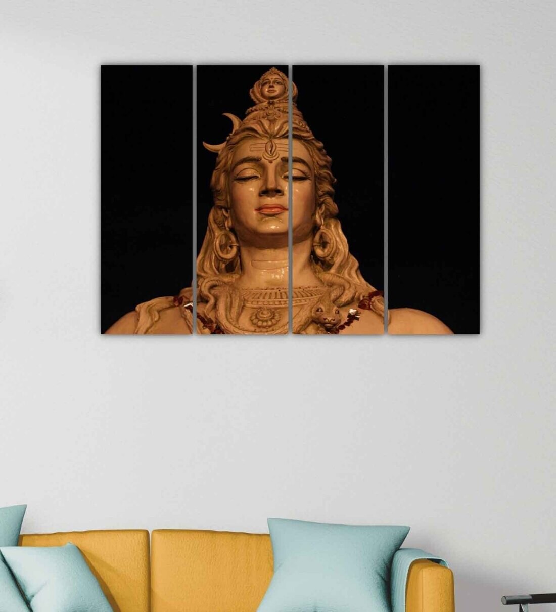 Buy The Medieval Brown Wood Framed Spiritual Art Panel Set of 4 at 13% ...