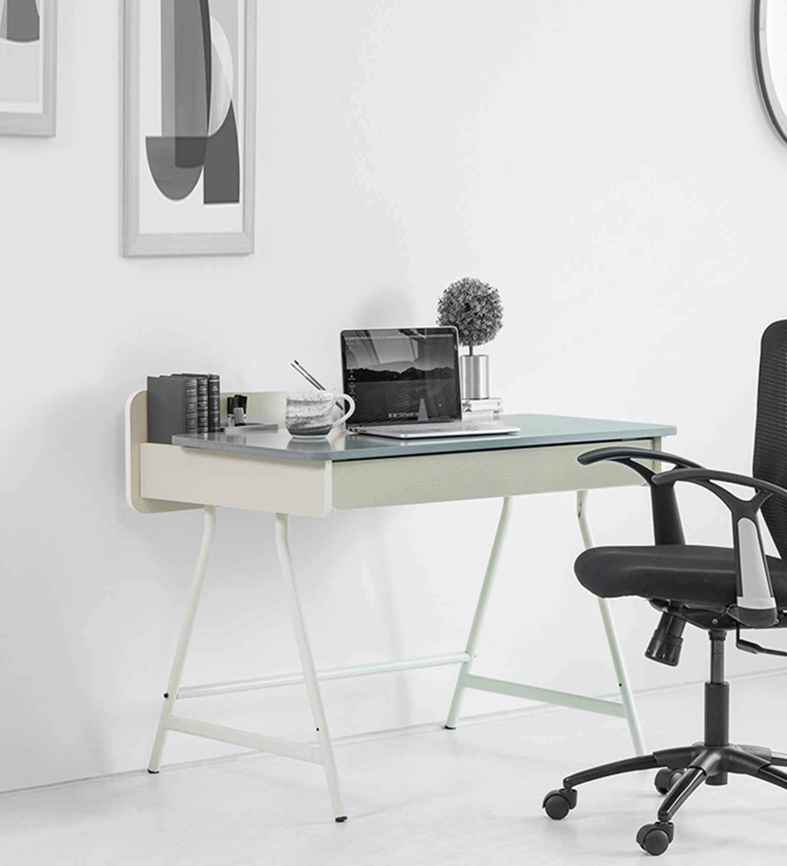Buy Lusido Study Table in Silver & Grey Finish By Furlenco at 48% OFF ...