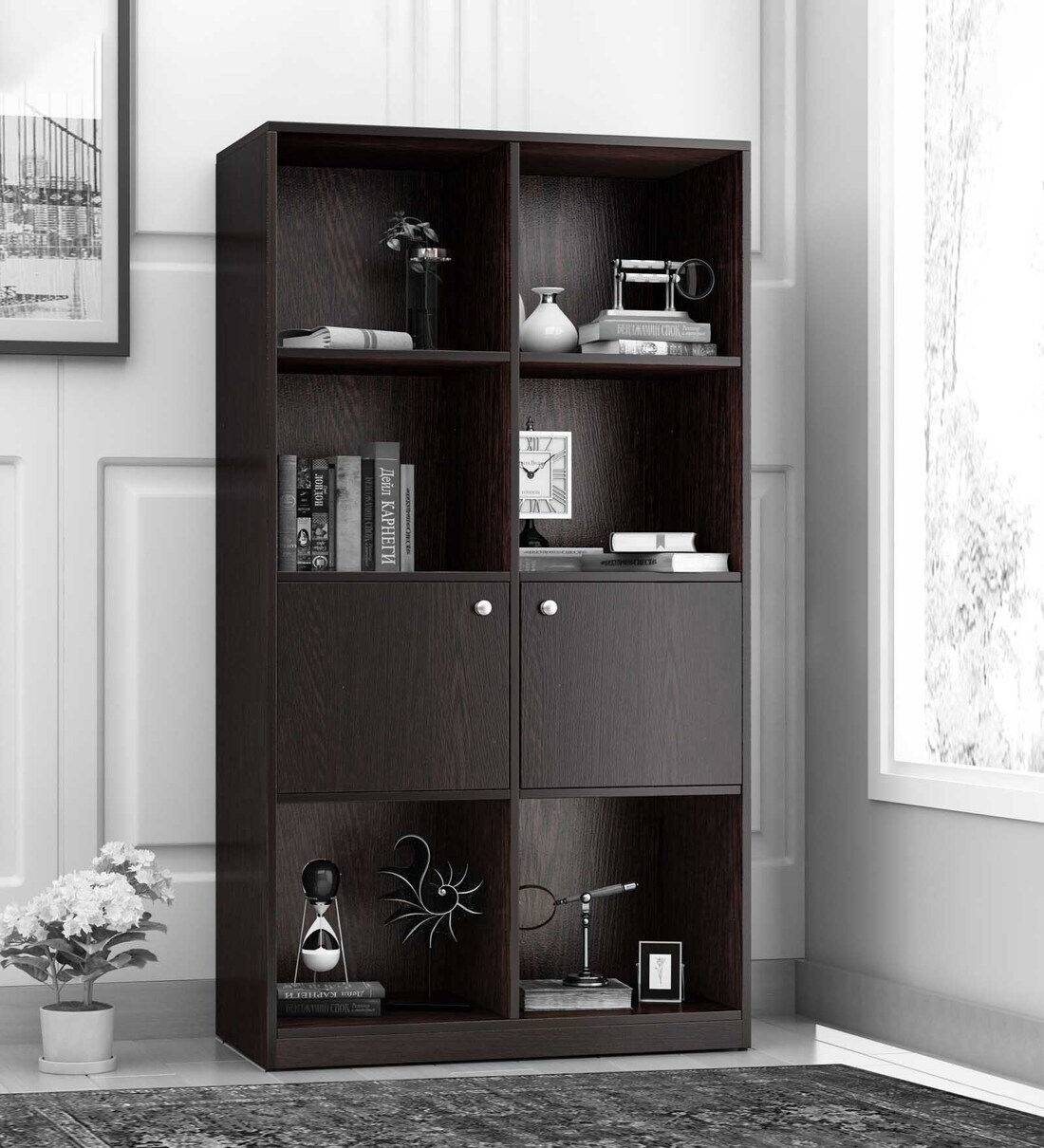 Buy Magnat Bookshelf In Wenge Colour at 18% OFF by Crystal Furnitech ...