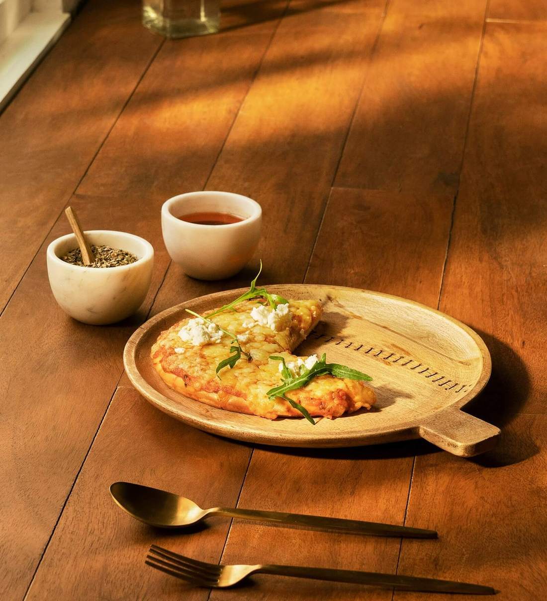 Buy Mango Wooden Round Platter by Ellementry Online - Appetizer ...