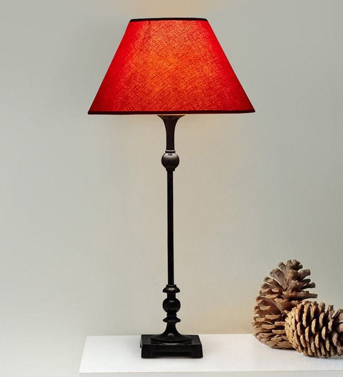 Buy Maroon Cotton Table Lamp By Kapoor LampShades at 54% OFF by Kapoor ...