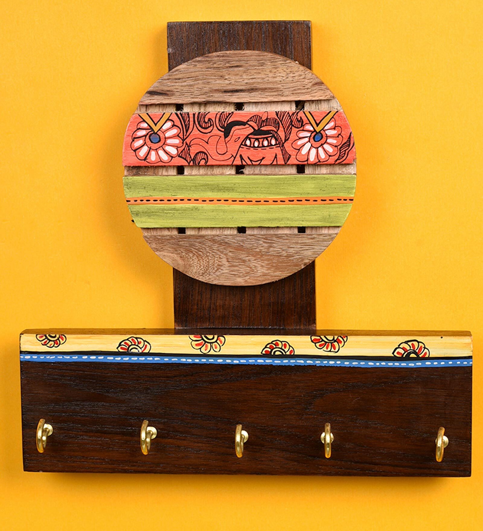 Buy Madhubani Wood Artsy Key Holder at 28% OFF by Aakriti art creations ...