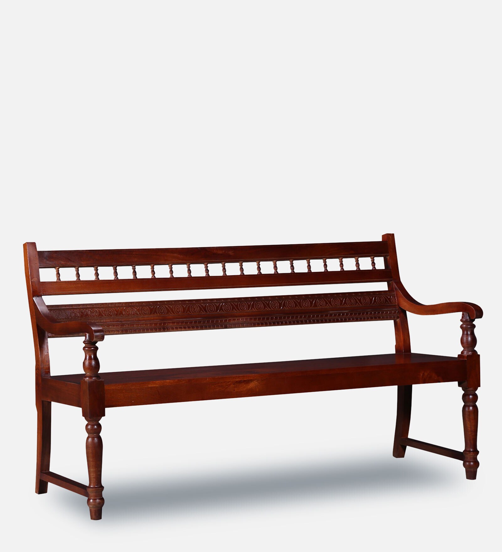 Buy Maurya Solid Wood Settee In Honey Oak Finish at 2% OFF by Mudramark ...