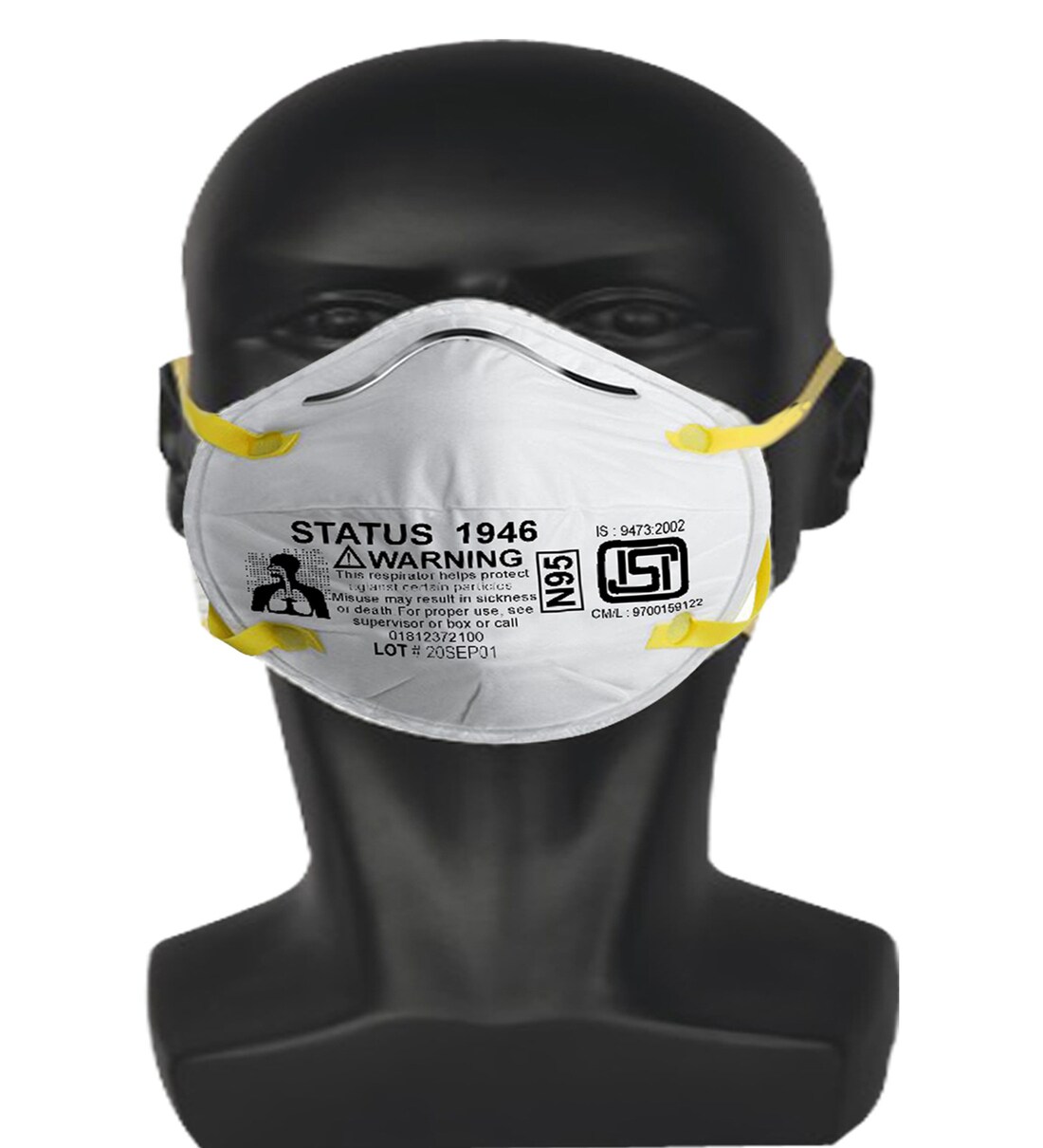 Buy Melt blown Fabric 1 Cup Mask in White Color by Status Online ...