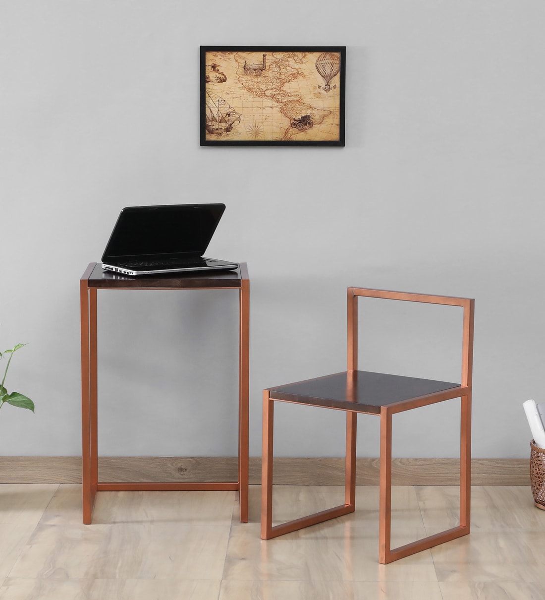 Buy Merria Sheesham Wood Study Table in Light Rosewood Finish Online ...