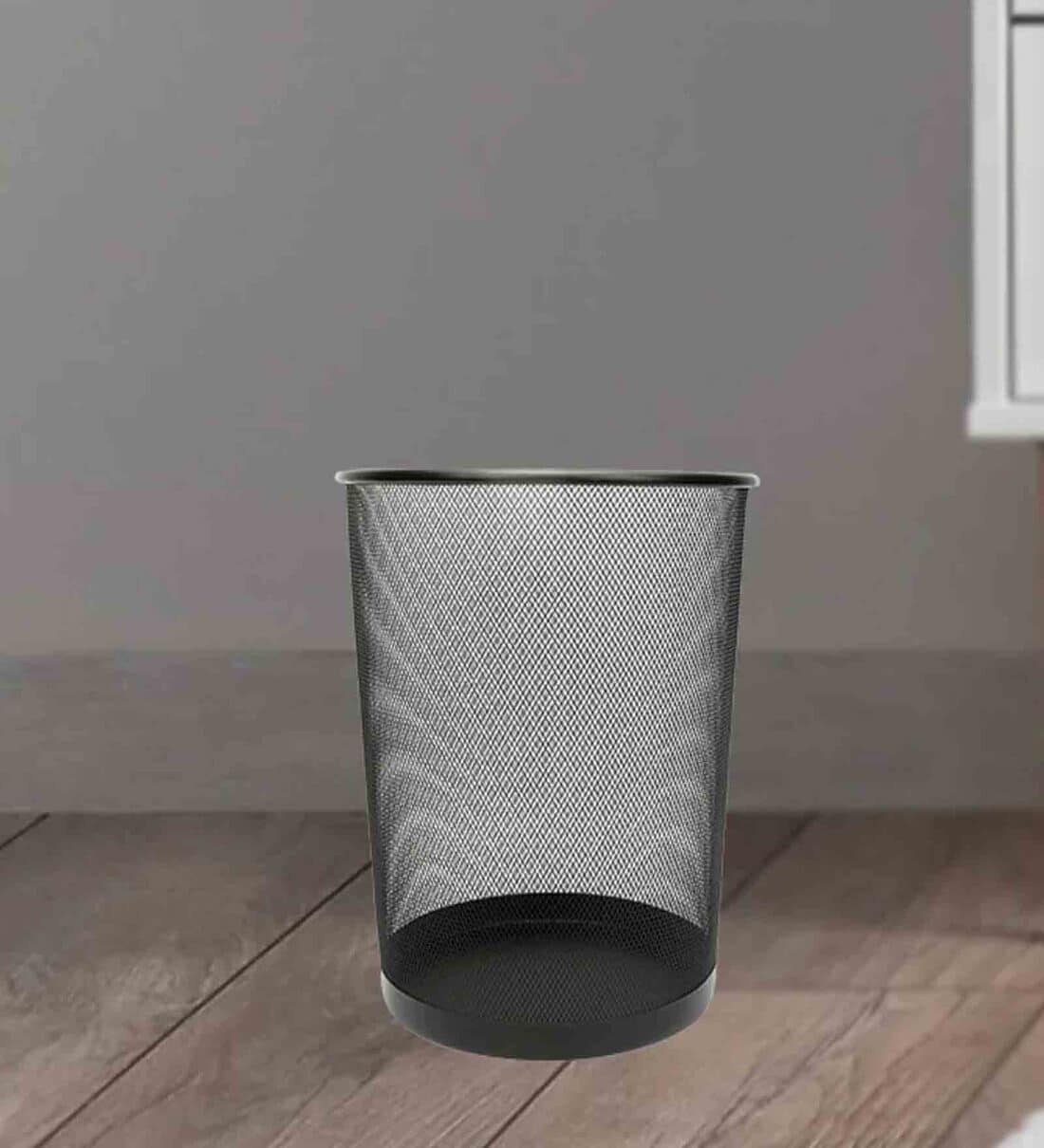 Buy Mesh Black 8 Ltrs Stainless Steel Dustbin by @Home Online ...