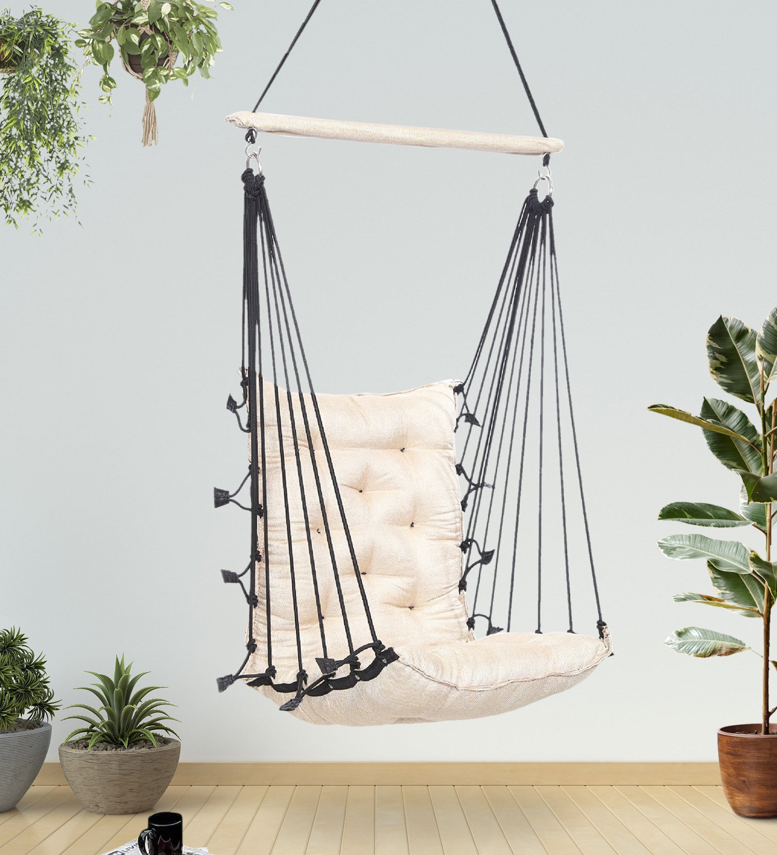 Buy Medio Fabric Swing in Golden Colour Online - Swings - Swings ...