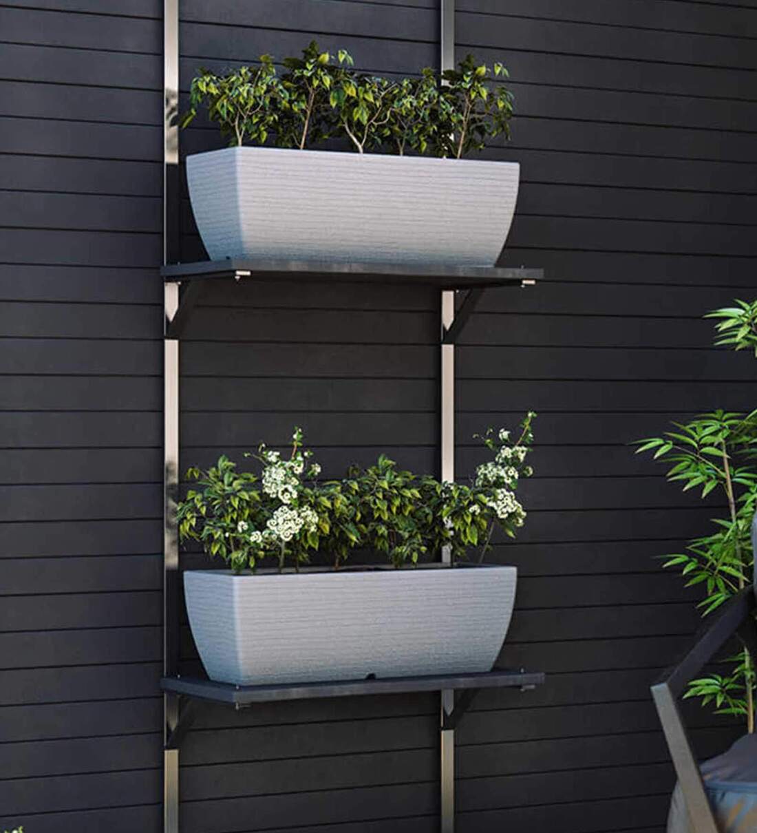 Buy Milano Grey Polymer Fabi Medium Floor Planter at 42% OFF by Planters | Pepperfry