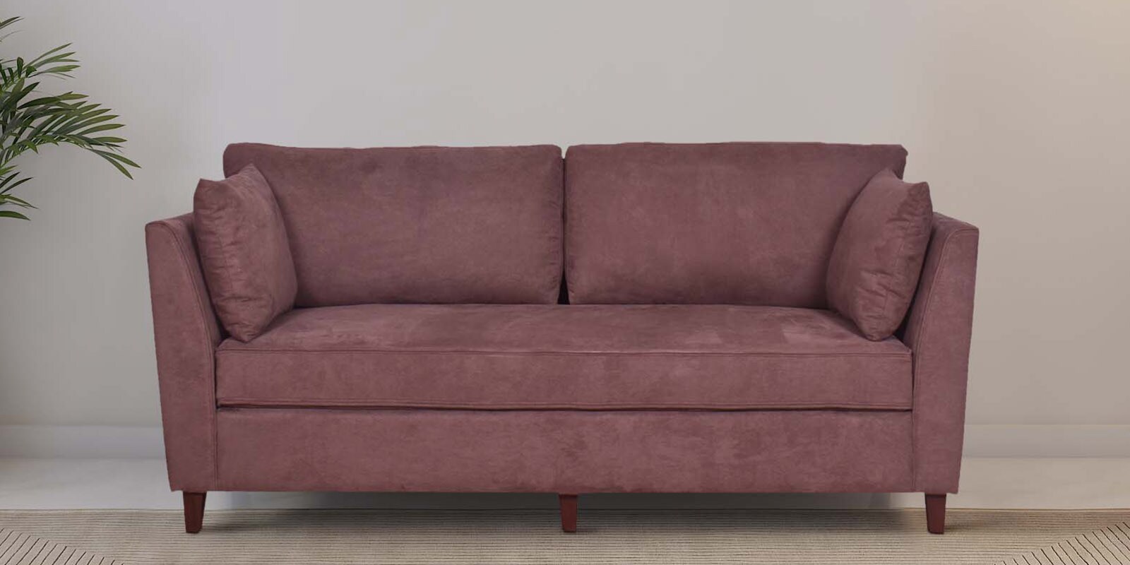 Buy Miranda Fabric 3 Seater Sofa In Coffee Colour at 5% OFF by ...