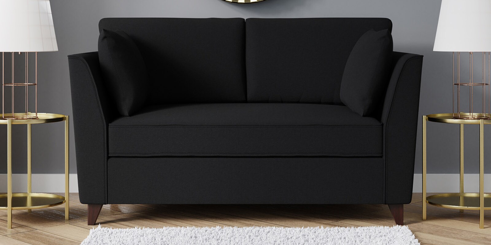 Buy Miranda 2 Seater Sofa in Charcoal Grey Colour - CasaCraft Online ...