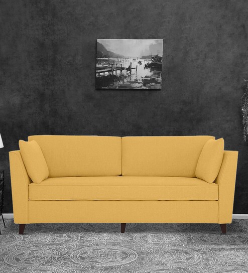 Buy Miranda Fabric 3 Seater Sofa In Beige Colour Online - Lawson Sofa ...