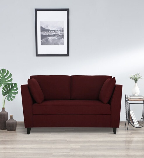 Buy Miranda Fabric 2 Seater Sofa In Steel Grey Colour Online - Lawson 2 ...
