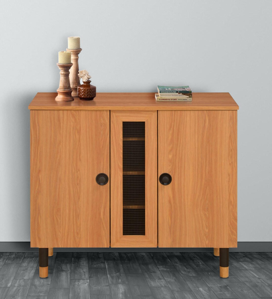 Buy Morvin Shoe Cabinet in Teak Finish Online - Shoe Cabinets - Shoe ...