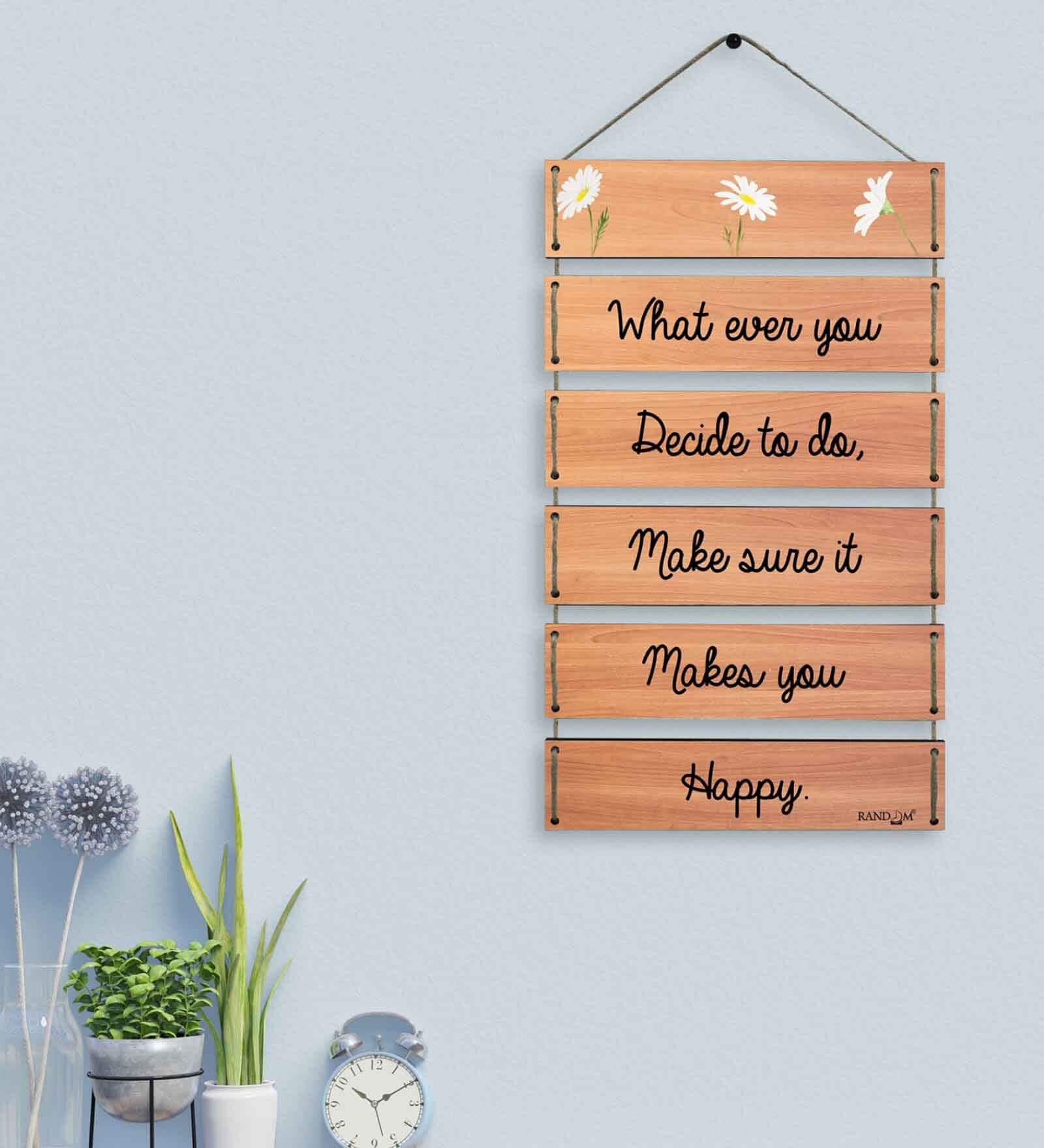Buy Motivational Quotes Brown MDF Wall Hanging by Random at 38% OFF by ...