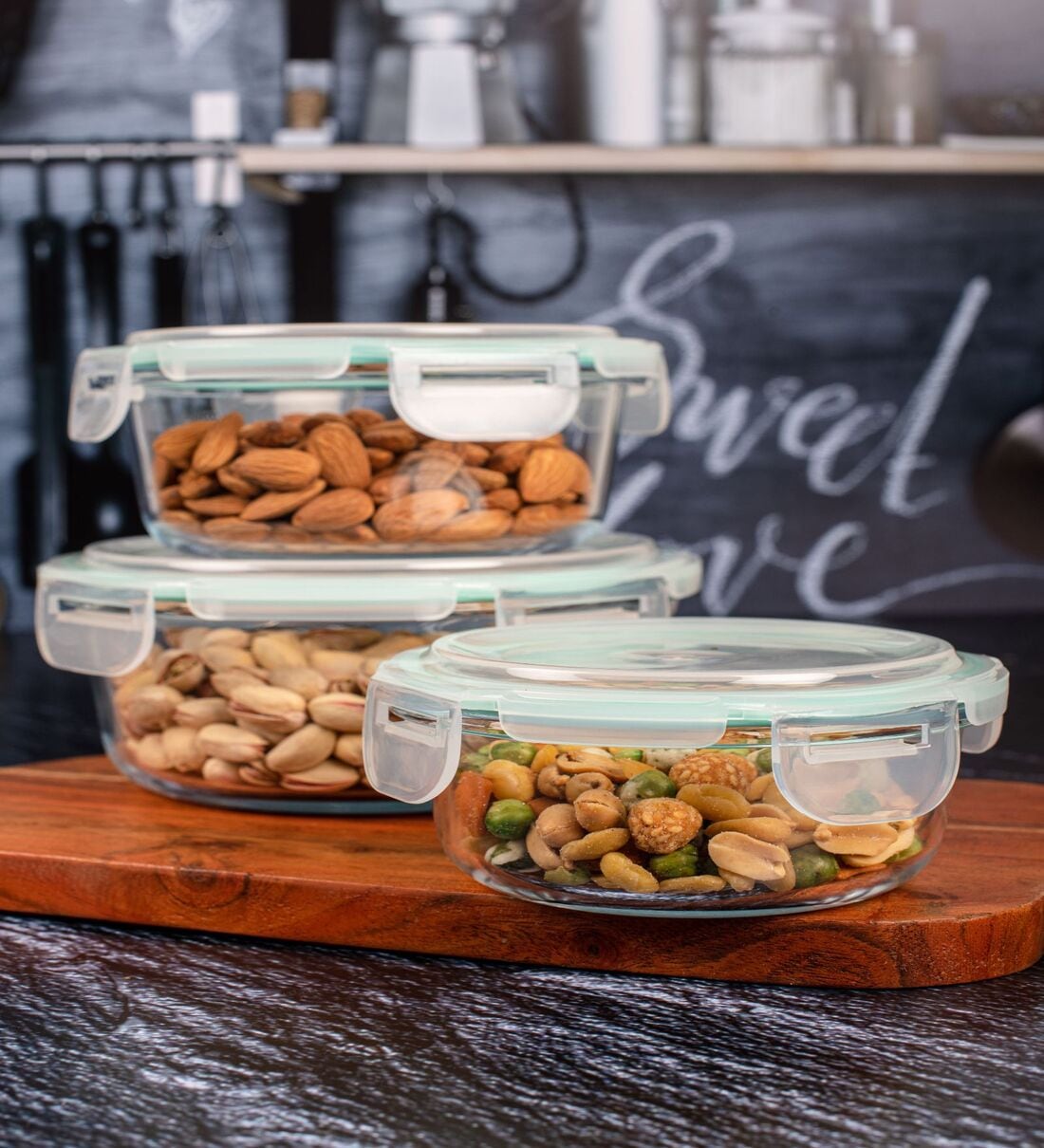 Buy Versatile Bone China Storage Container (Set of 3) by Goodhomes at ...