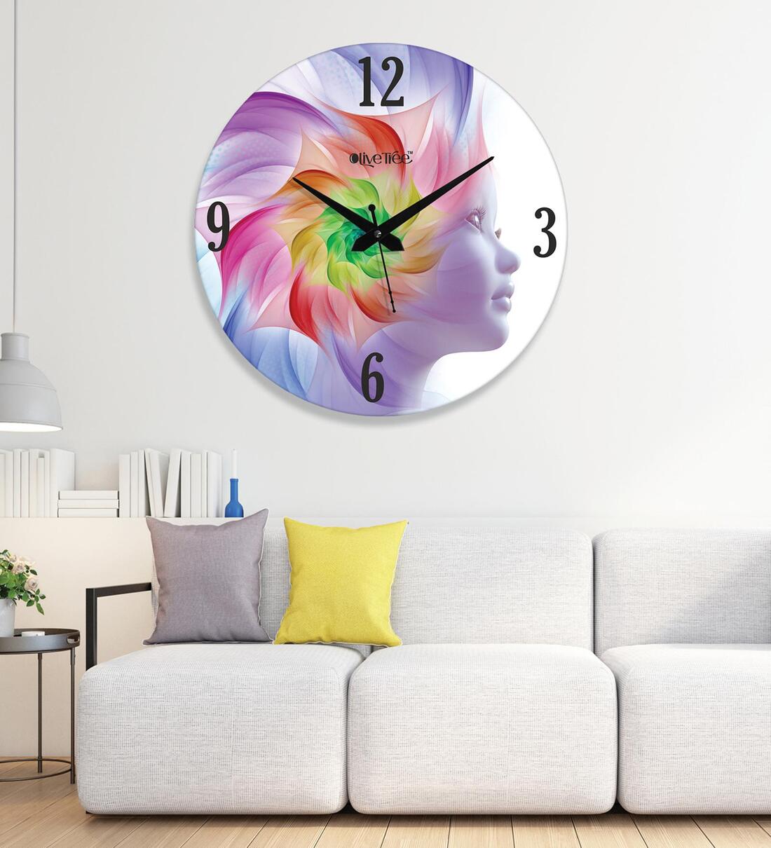Buy Multicolour Engineered Wood Battery Operated Wall Clock at 60% OFF ...