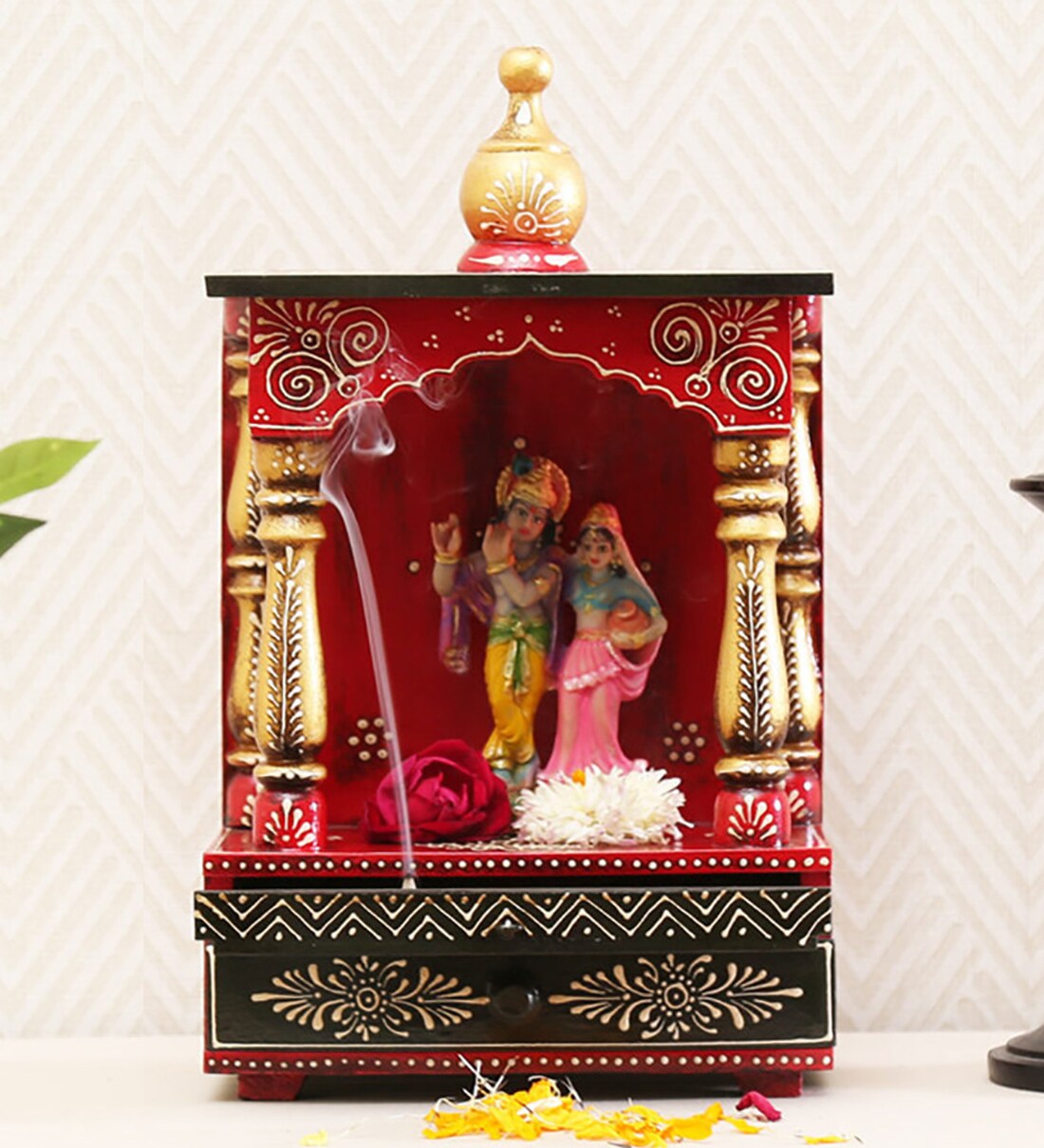 Buy Mango Wood Pooja Mandir Without Door at 44% OFF by Craft Tree ...