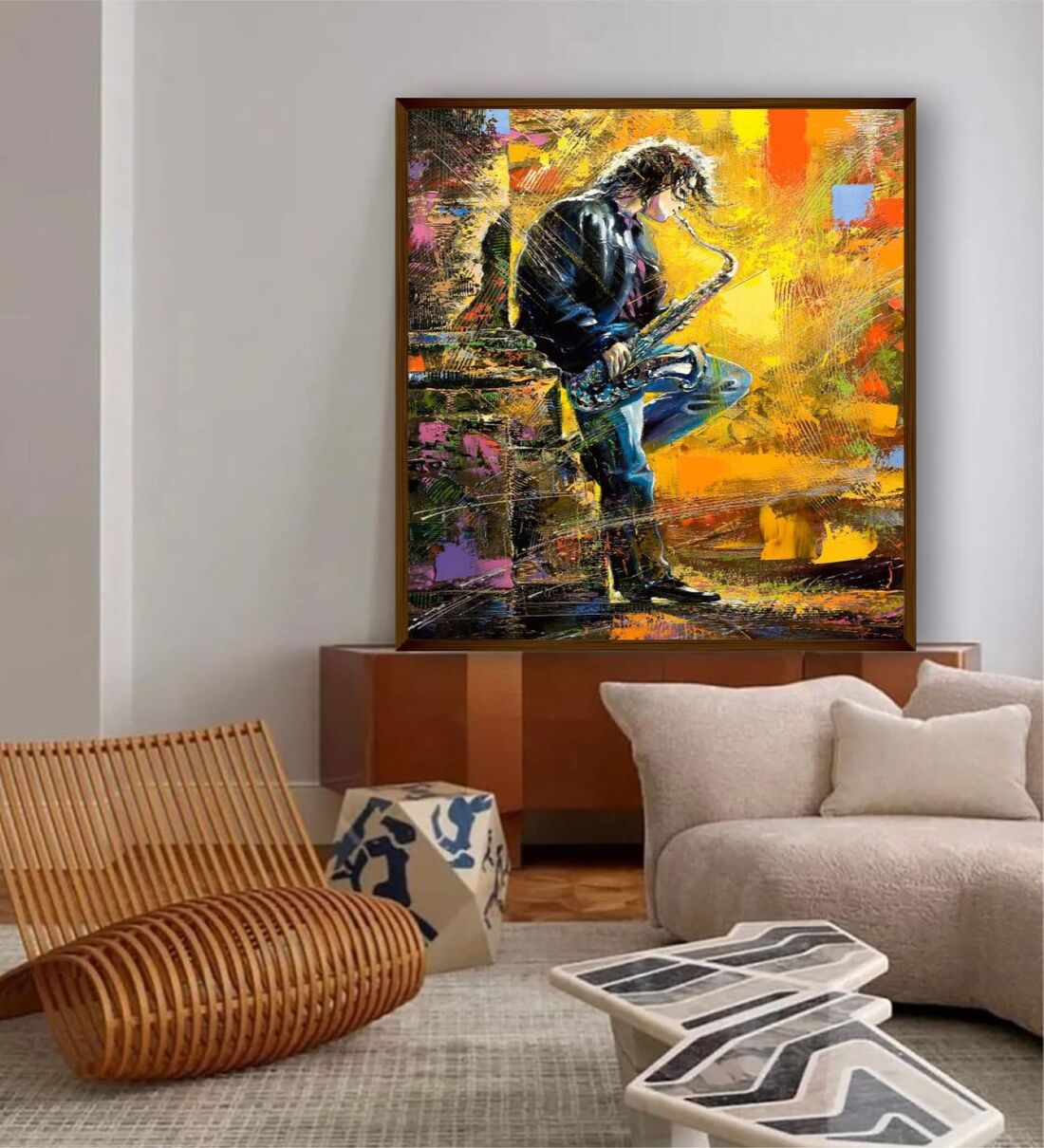Buy The Invention Multicolor Canvas Framed People and Places Art Print ...