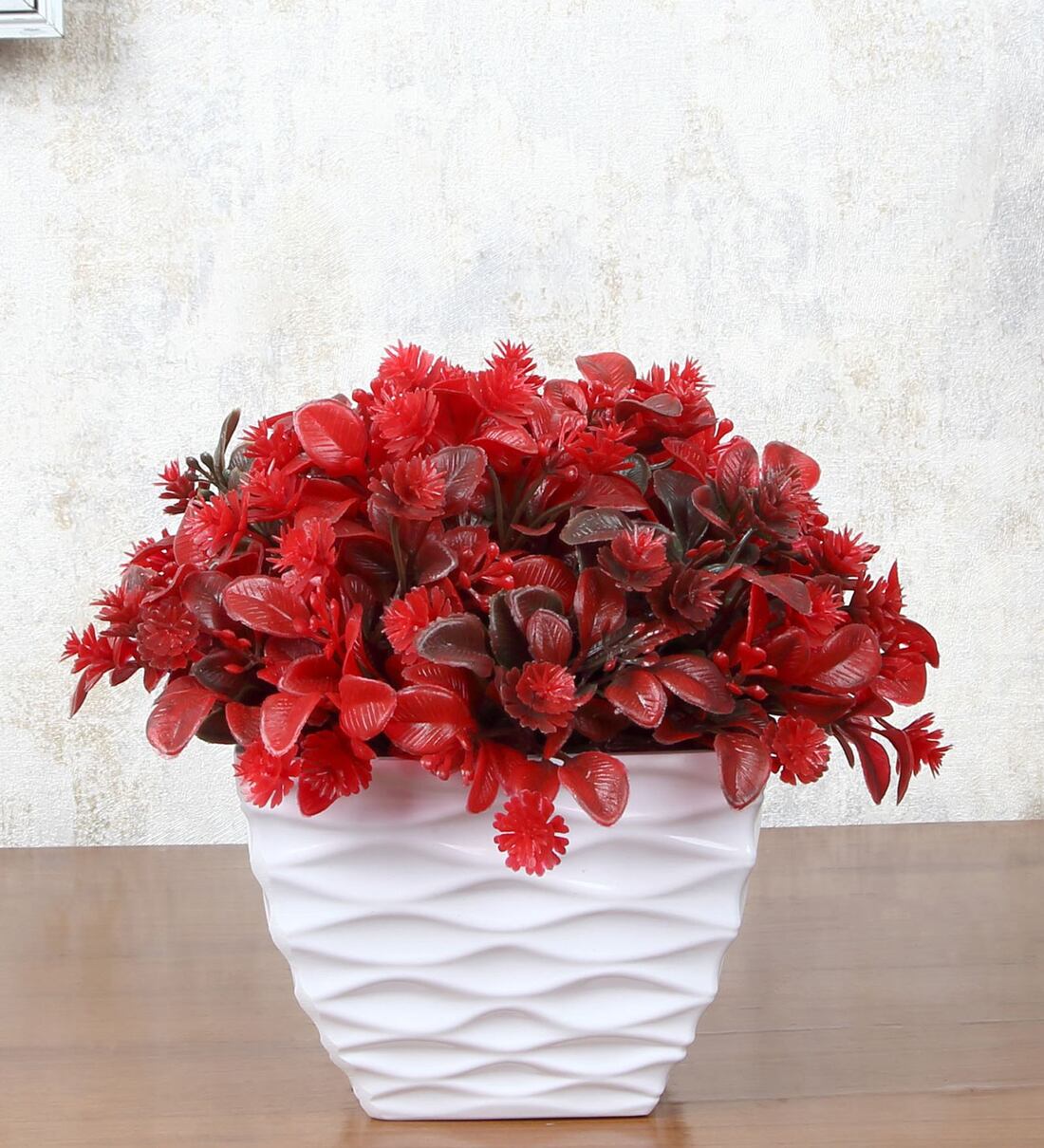 Buy Multicolour Plastic & Polyester Artificial Plant With Pot at 55% ...
