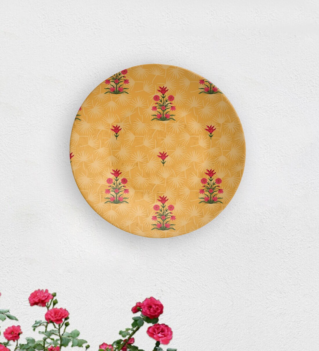 Buy MulticolouredSplash of Floral Madness Yellow Decorative Ceramic ...